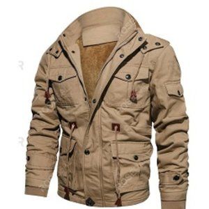 Rosegal | Jackets & Coats | Faux Fur Lined Waist Drawstring Cargo ...